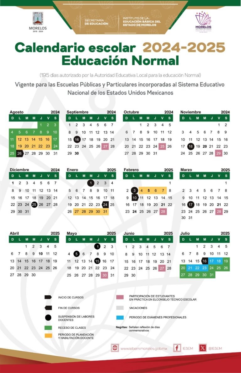 Este es el calendario oficial escolar 2024-2025 – Comunica + Media ...